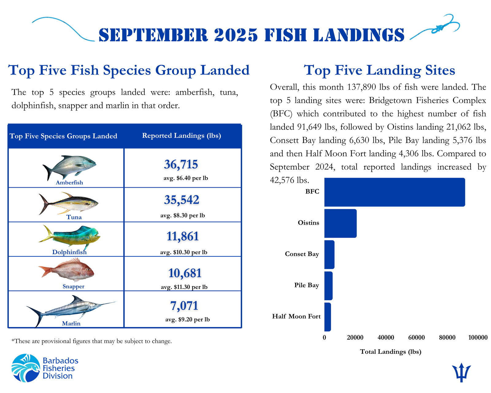 September 2025 Fish Landings Summary Report